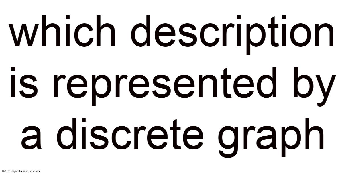 Which Description Is Represented By A Discrete Graph